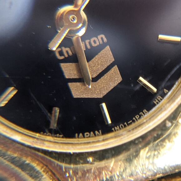 Seiko | Accessories | Vintage Seiko Chevron Gas Station Logo Gold Tone ...